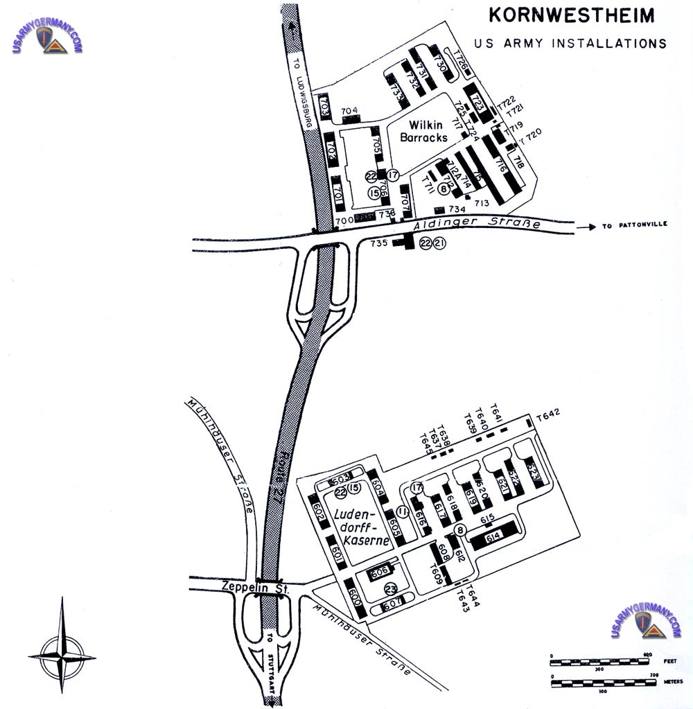 USAREUR Installation Maps - Wilkin and Ludendorff 1960s